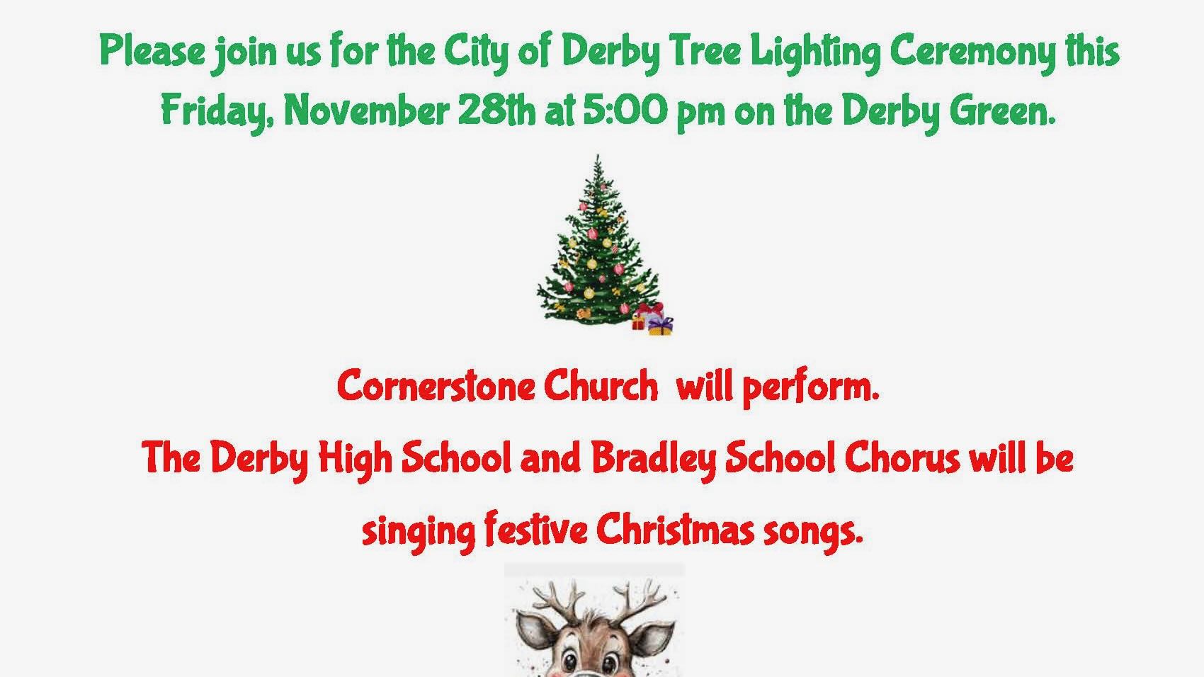 Derby Tree Lighting Is Friday, Nov. 28 - Valley Independent Sentinel